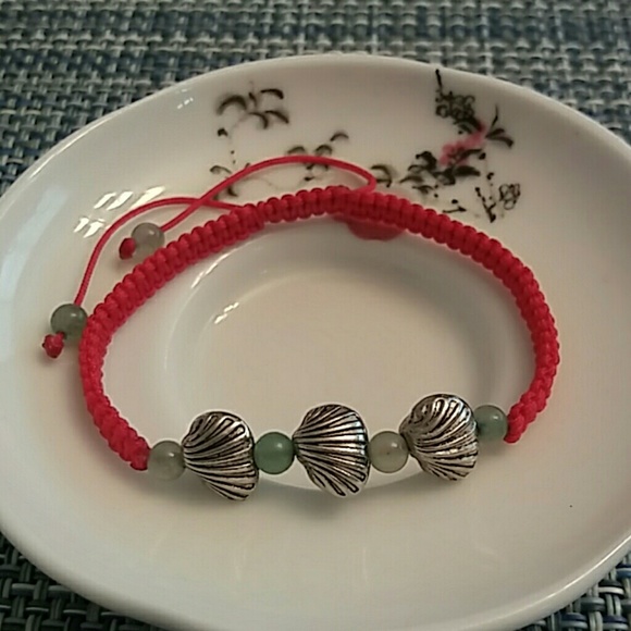 Handmade | Jewelry | Three Shells Lucky Chinese Red String Bracelet ...